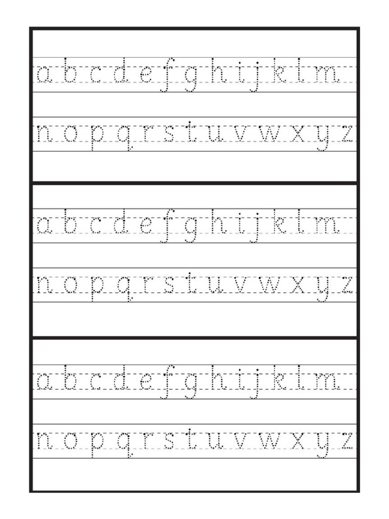 Alphabet Tracing Lower Case | PDF