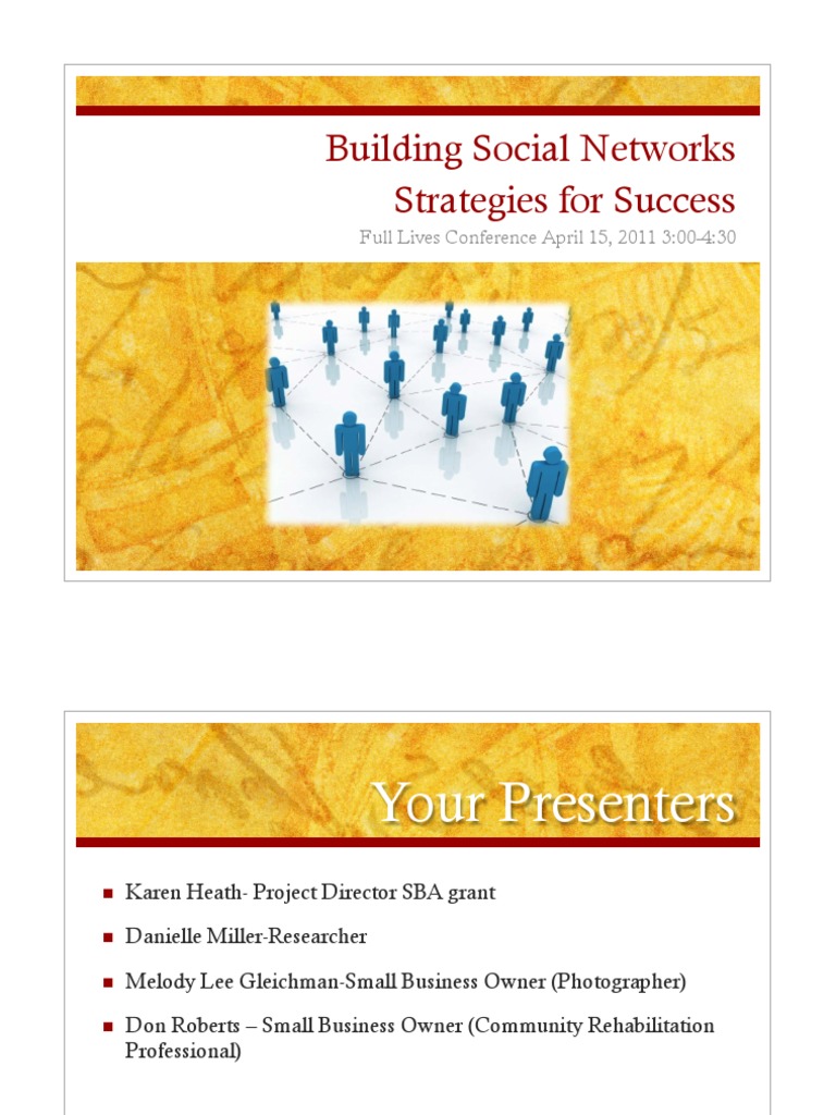 Building Social Networks and Strategies For Success | PDF | Social ...
