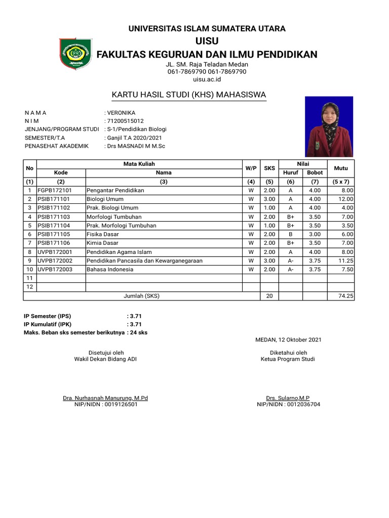 KHS Sem. 1 (A) | PDF