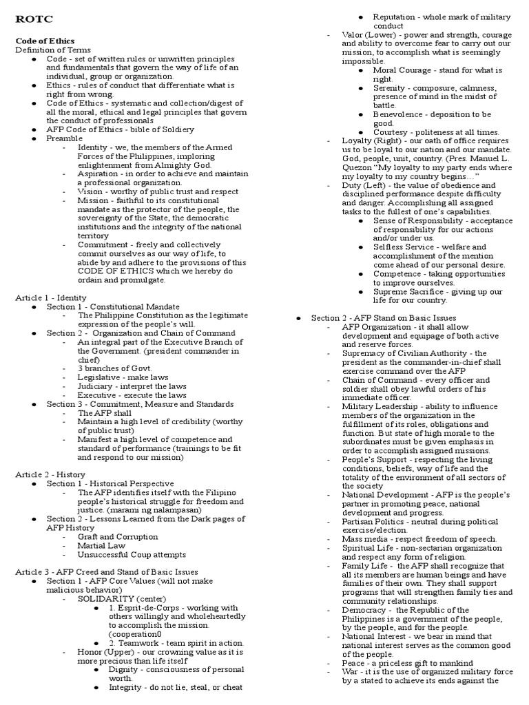 Rotc | PDF | Sergeant | Military Rank
