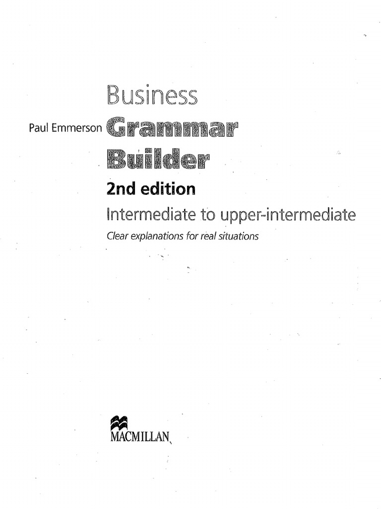 Business Grammar Builder - Student Book | PDF