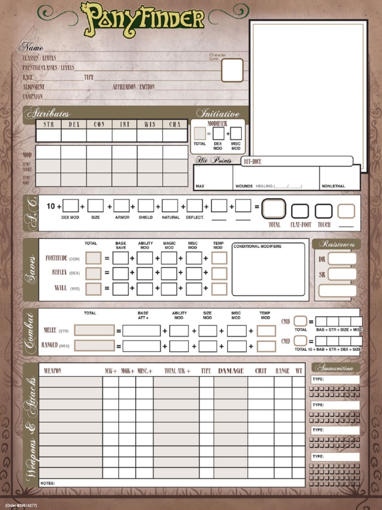 Ponyfinder Character Sheets Final Draft | PDF