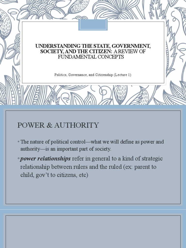 Understanding The State Government Society | PDF | Citizenship | Power ...
