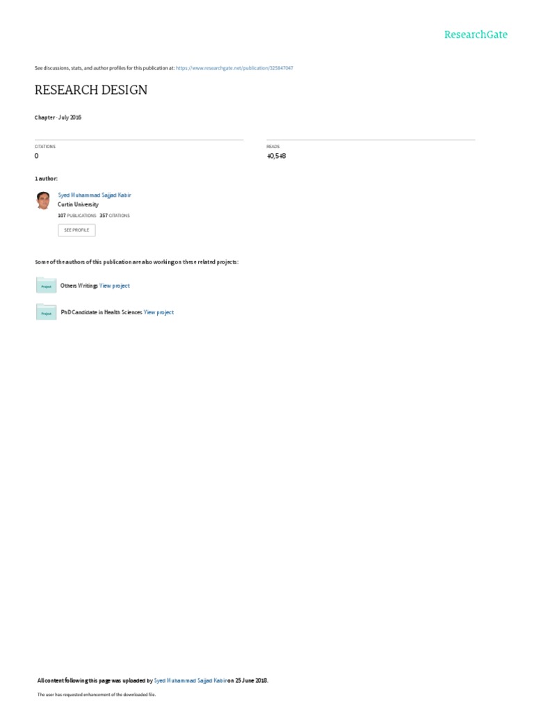 Research Design | PDF | Research Design | Scientific Control