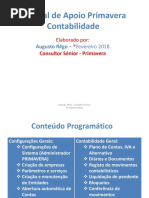 Manual de Primavera Administrador e ERP: Módulo Contabilidade | PDF | Contabilidade | Imposto ...