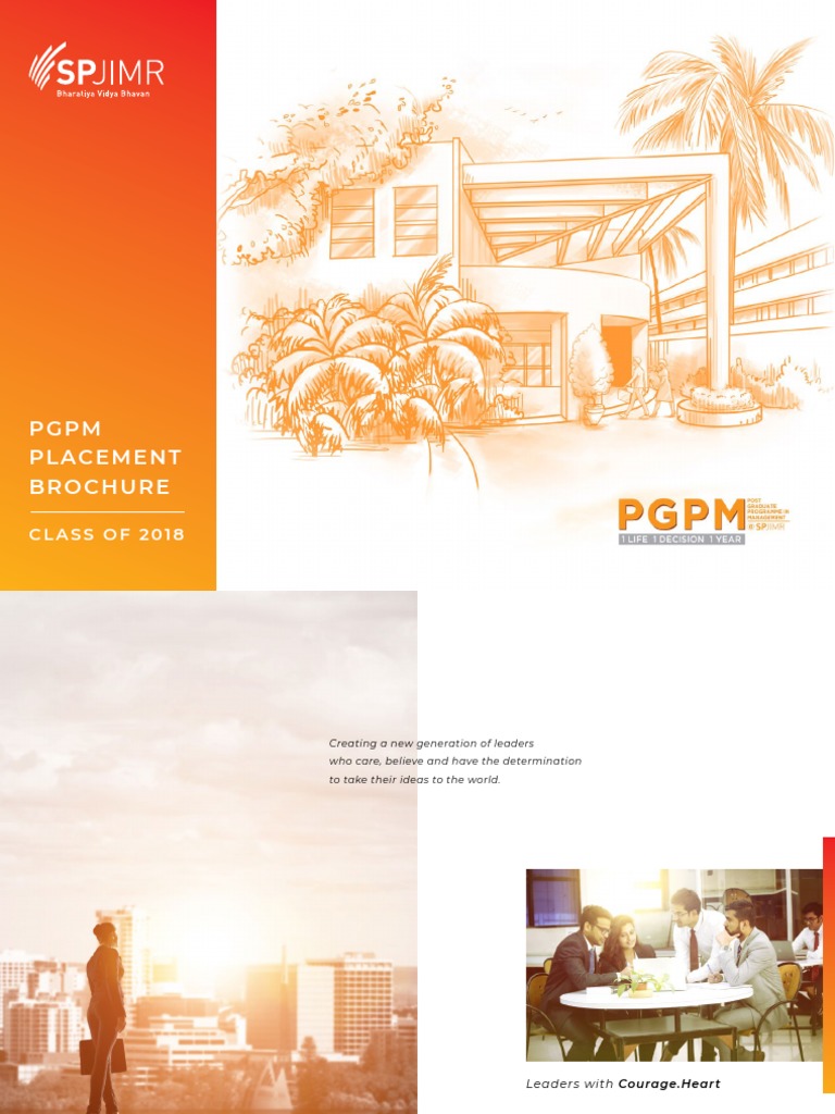 SPJIMR - PGPM Placement Brochure 2018 | PDF | Strategic Management | Analytics