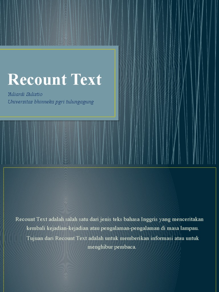Recount Text Genre | PDF