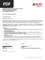 PLDT Application Form-1 | PDF | Internet Access | Oral Communication