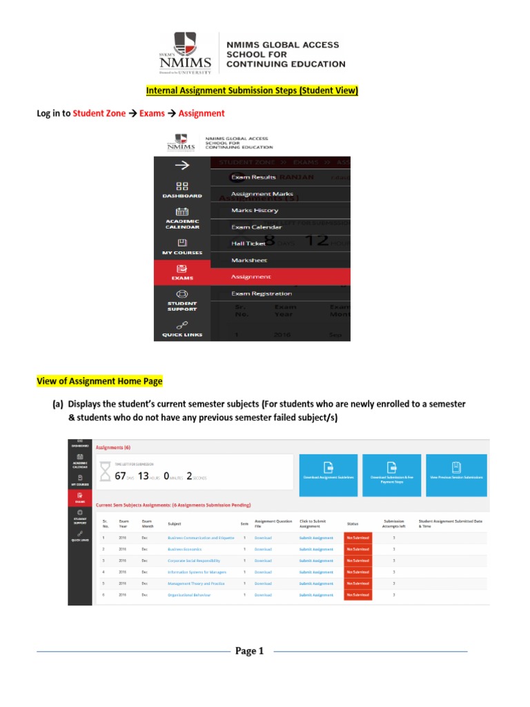Student Assignment Submission Guide | PDF | Fee | Computing