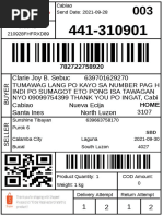 Air Waybill.J&T Express - 1 | PDF