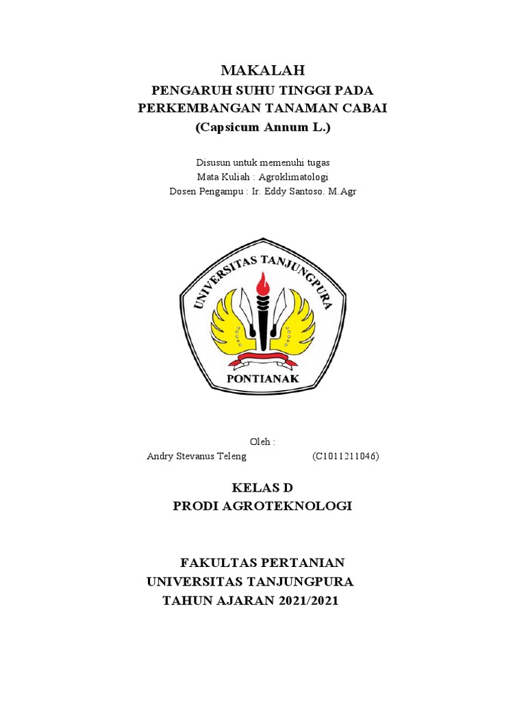 Pengembangan Tanaman Cabai pada Kondisi Cuaca Ekstrim | PDF
