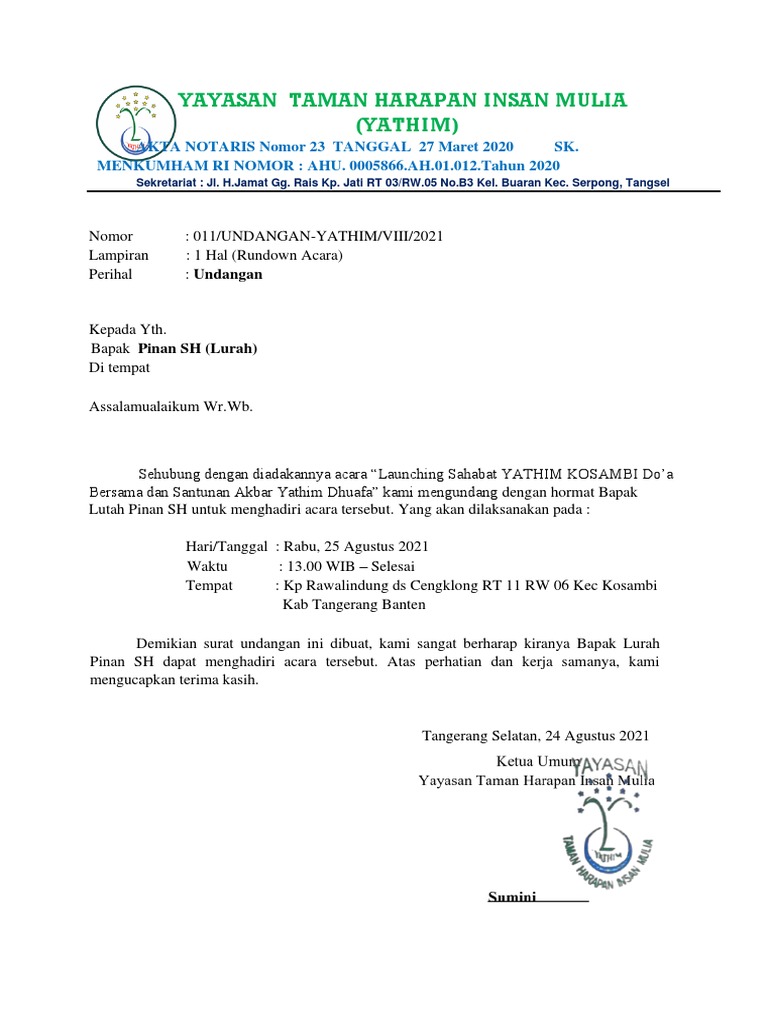 009 Surat Undangan Camat | PDF
