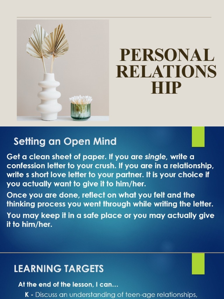 Personal Relationship | PDF | Attachment Theory | Love