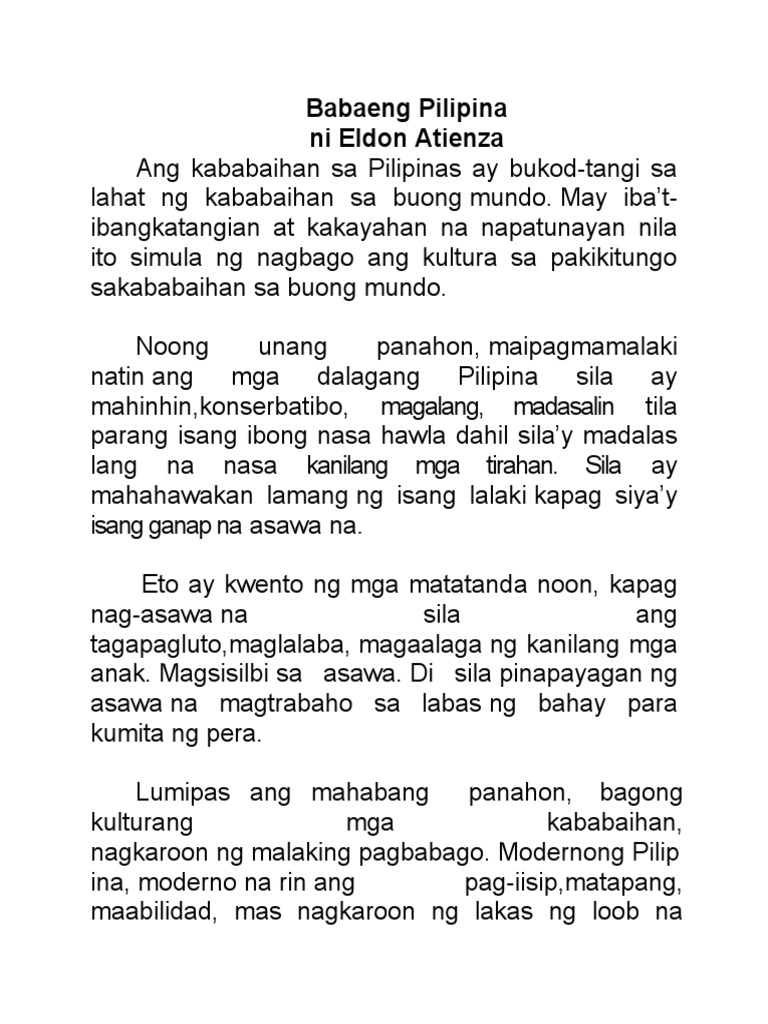 Babaeng Pilipina | PDF