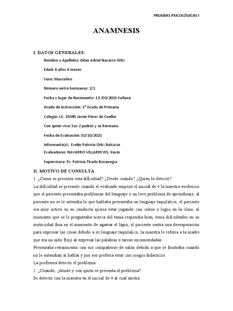 Anamnesis Del Paciente 2 | PDF | El embarazo | Parto