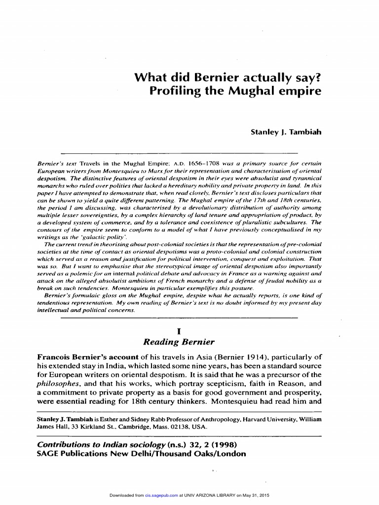 Bernier | PDF | Mughal Empire | Cavalry