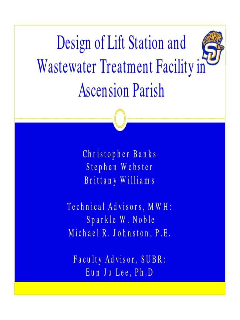 Lift Station - Design Project | PDF | Pump | Pumping Station