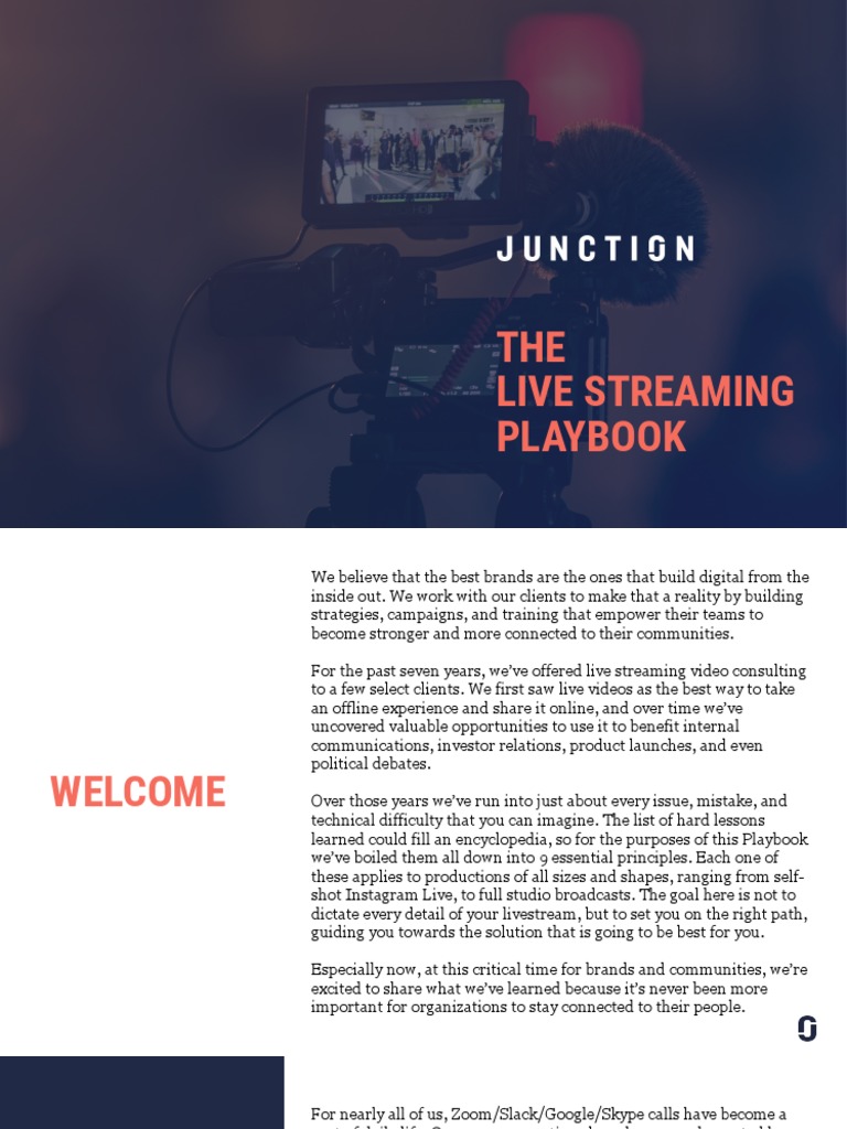 The Live Streaming Playbook - Junction | Download Free PDF | Streaming Media | Computing