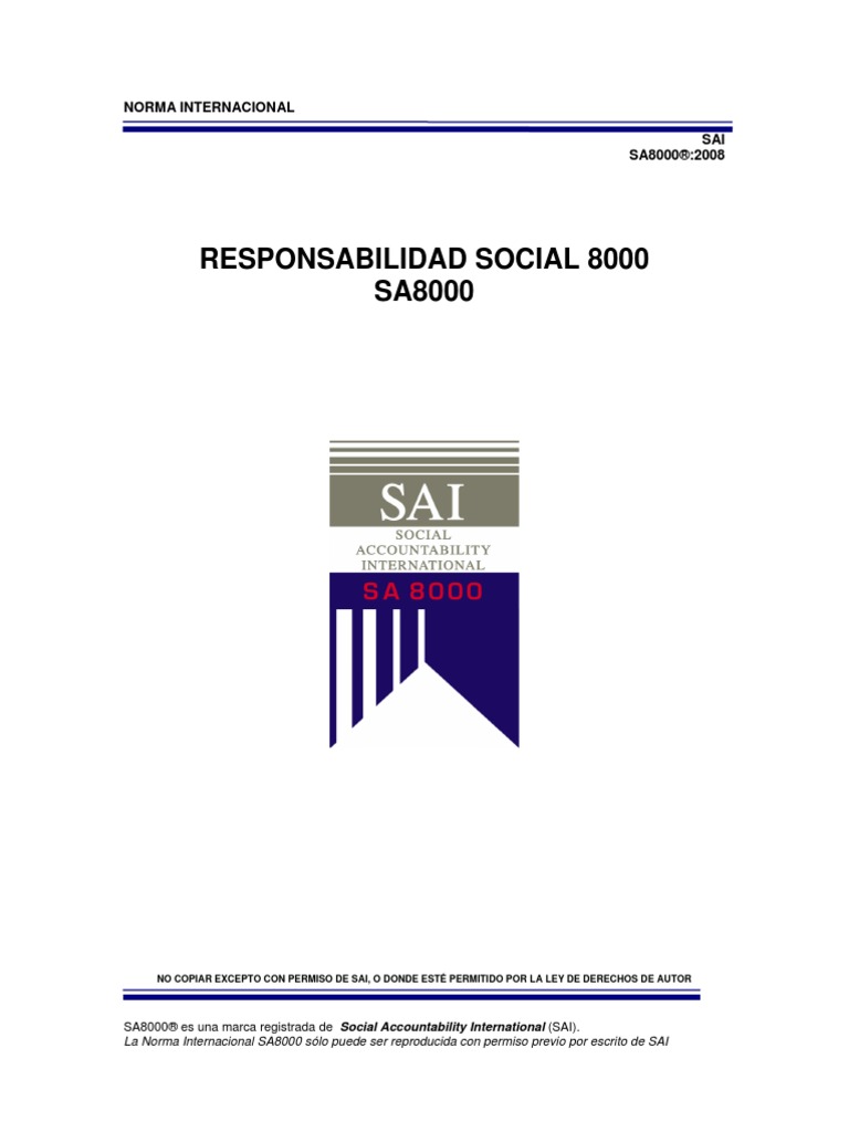 SA 8000 - 2008 Español | PDF