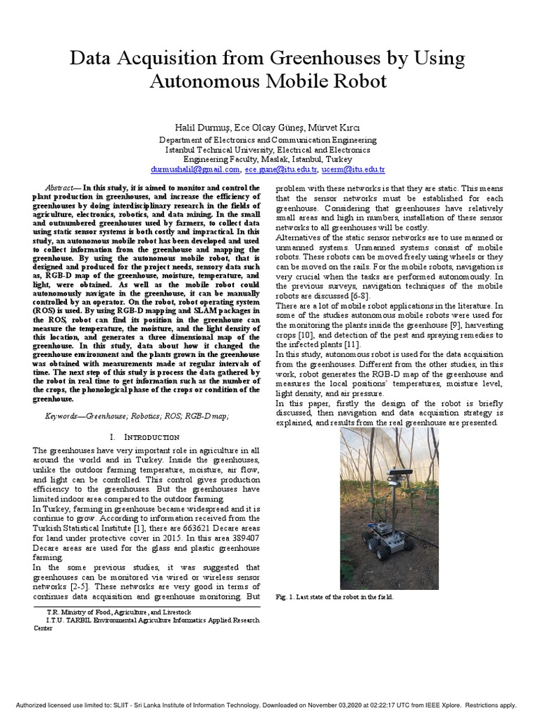 R2 - Data Acquisition From Greenhouses by Using Autonomous Mobile Robot ...