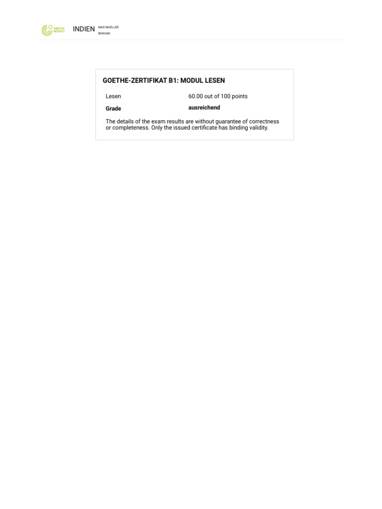 My Goethe - de b1 Lesen | PDF