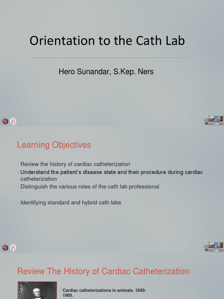 Orientation To The Cath Lab New | PDF | Percutaneous Coronary Intervention | Cardiology