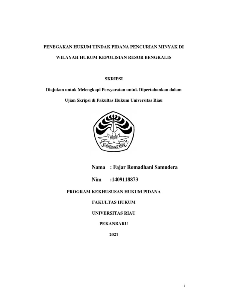 Draf Skripsi Fajar Romadhani Samudera | PDF