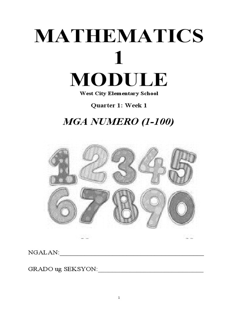 Module Math1 Q1Week1 | PDF