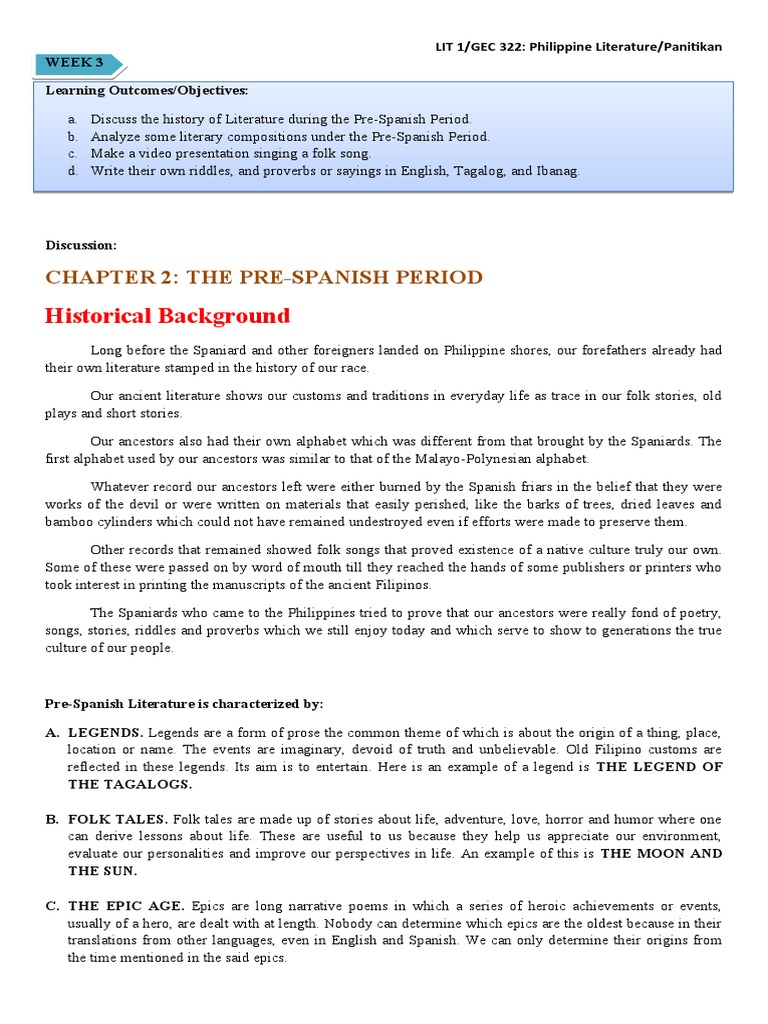 Historical Background: Chapter 2: The Pre-Spanish Period | PDF | Epic ...