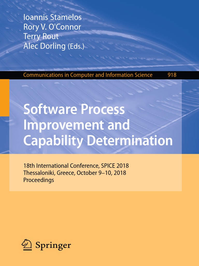 Software Process Improvement and Capability Determination 2018 | PDF ...