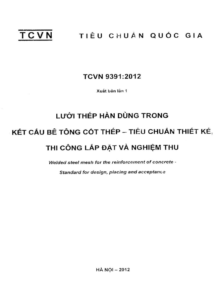 TCVN9391 - 2012 - Tieu Chuan Luoi Thep Han | PDF