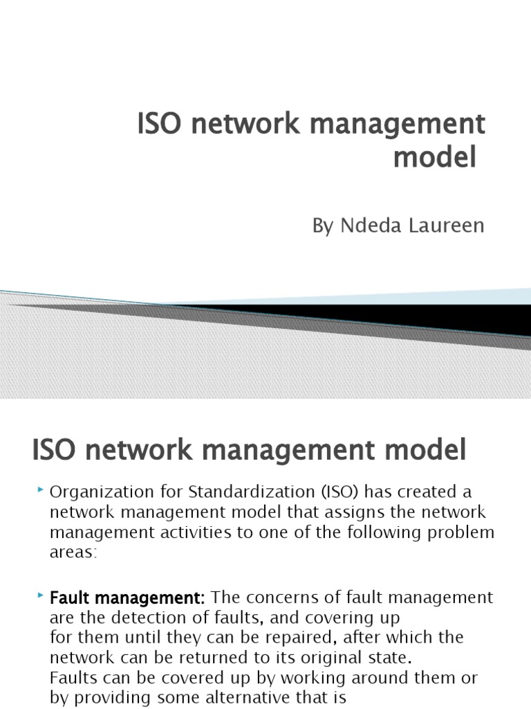 ISO Network Management Model | PDF | Computer Network | Network ...