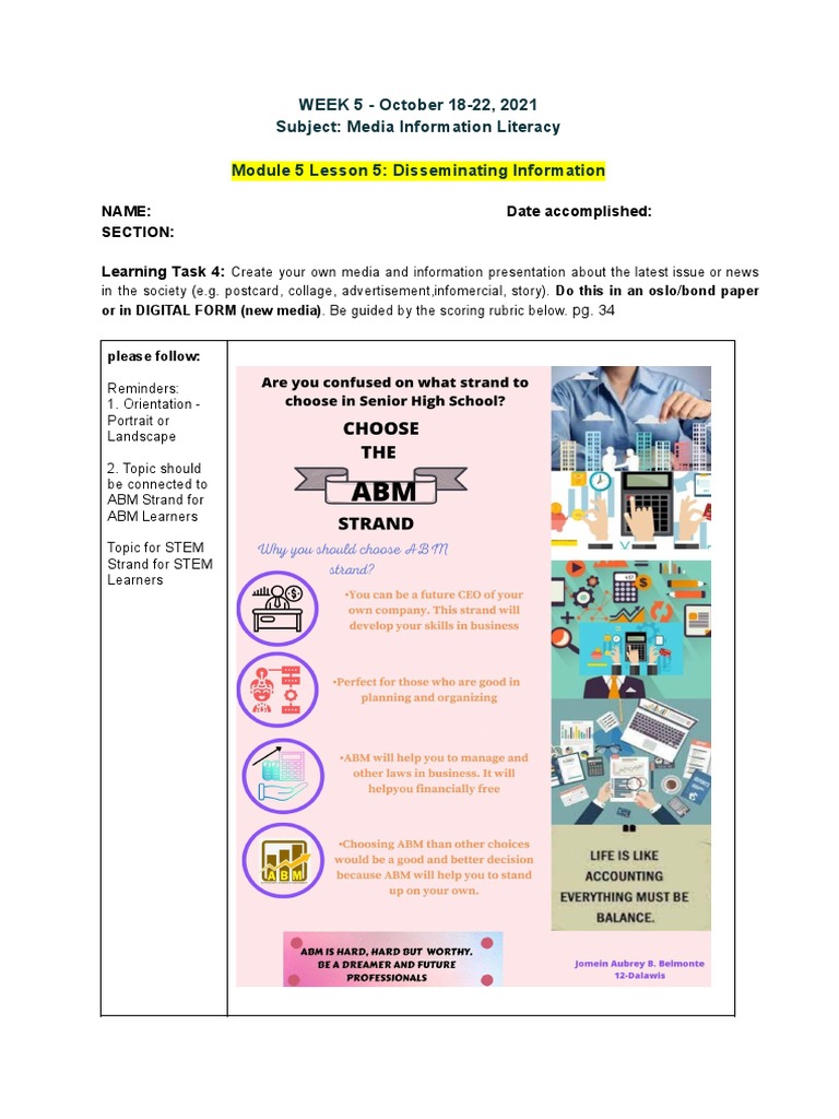 LastName Week5 L5 Disseminating Information | PDF