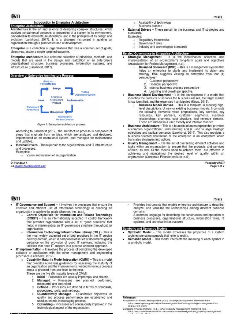 Introduction To Enterprise Architecture | PDF | Enterprise Architecture ...