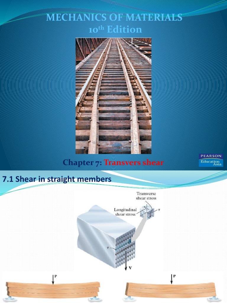@ Chapter 7 Transverse Shear - 37 | PDF | Beam (Structure) | Shear Stress