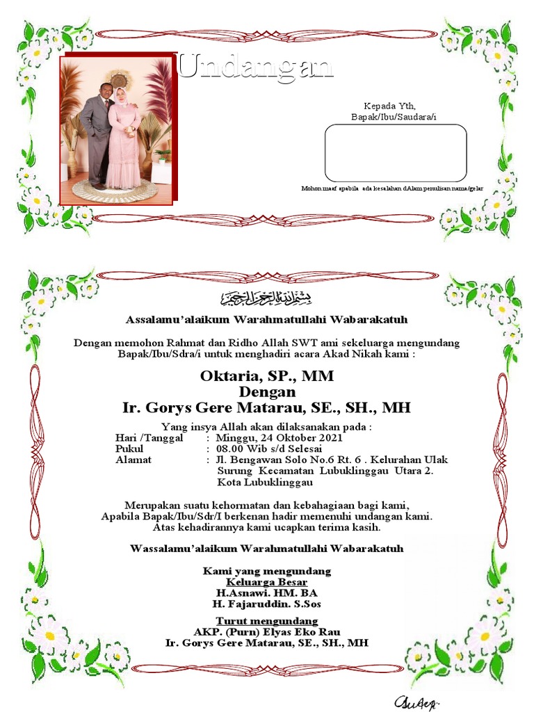 Undangan Nikah | PDF