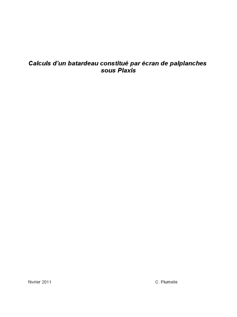 G Inform Plaxis Pal Planche 2011 | PDF | Déformation d'un matériau | Science des matériaux