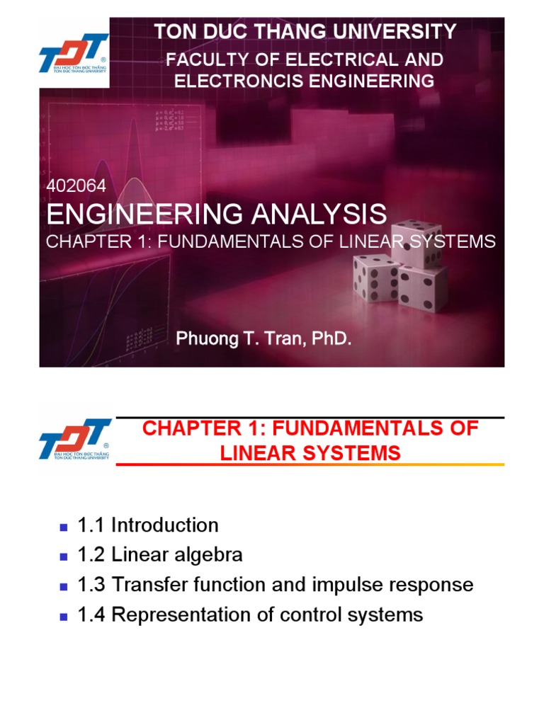 Engineering Analysis - Chapter 1 | PDF | Eigenvalues And Eigenvectors | Control Theory