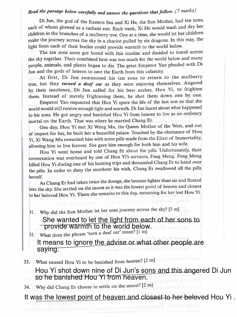 Hou Yi - Reading | PDF
