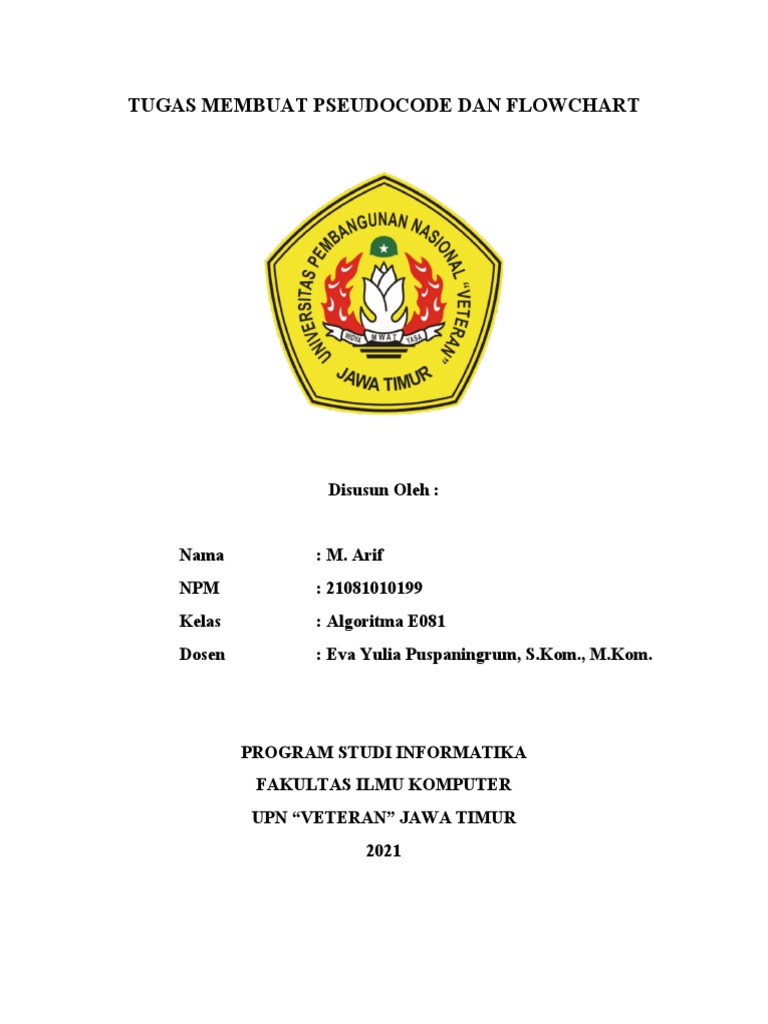 Tugas Membuat Pseudocode Dan Flowchart | PDF