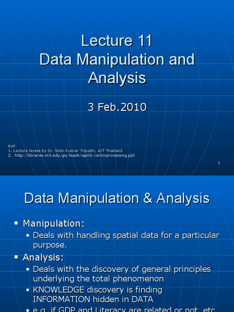 Data Manipulation and Analysis | PDF | Statistics | Geographic ...