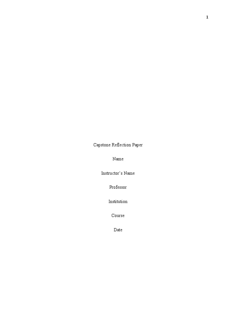 Capstone Reflection Paper - Edited | Download Free PDF | Nursing | Pandemic