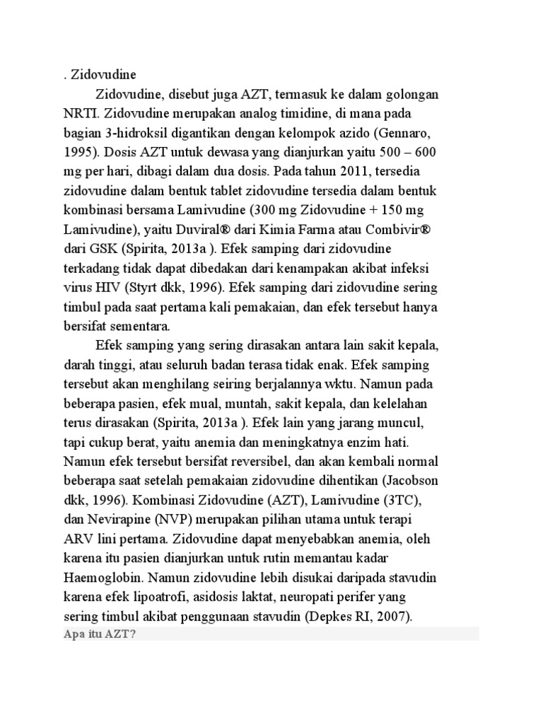 Zidovudine | PDF