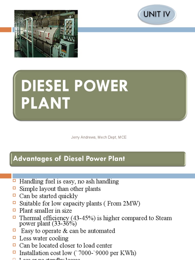 Diesel Power Plant Overview and Systems | PDF | Diesel Engine | Engines
