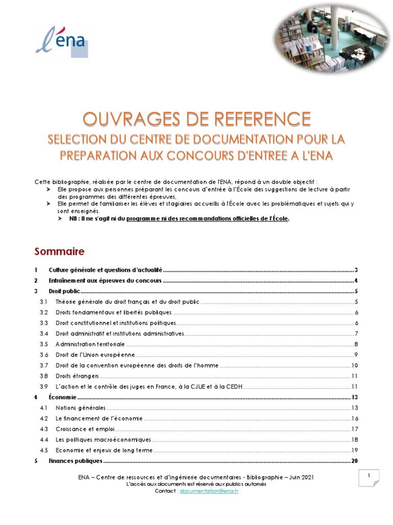 Ouvrages de Reference 2021 ENA | PDF | Économie | Paris