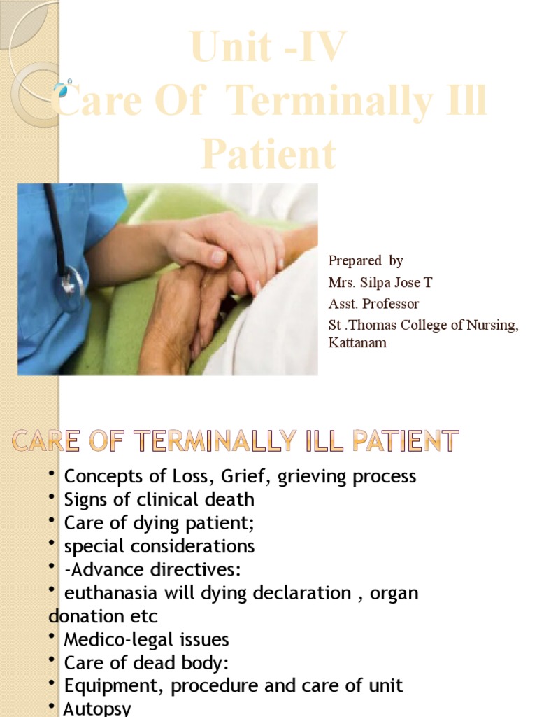 Care of Terminally Ill Patient | PDF | Grief | Palliative Care