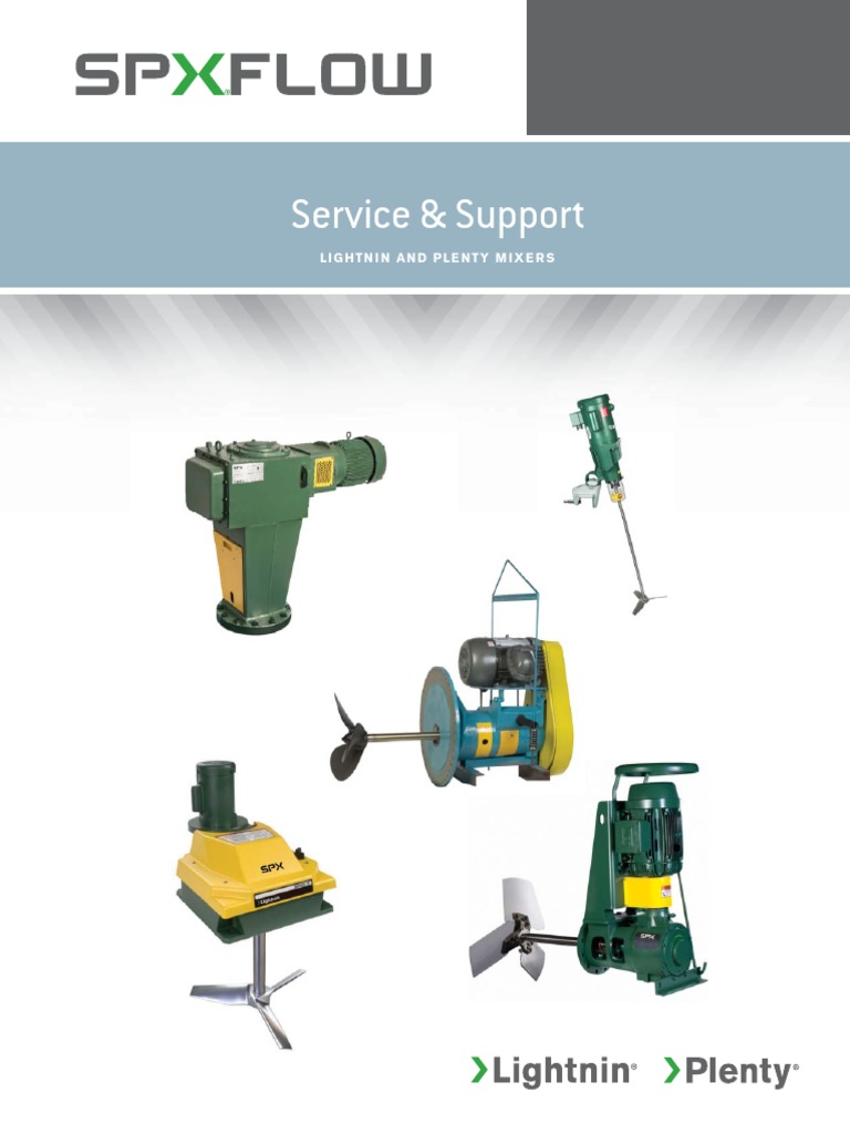 Service & Support: Lightnin and Plenty Mixers | PDF | Fluid Dynamics ...