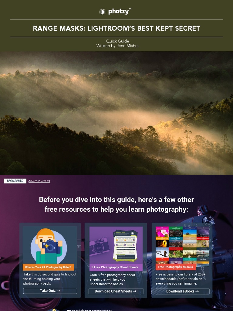 Range Masks: Lightroom'S Best Kept Secret: Photzy | PDF | Adobe ...