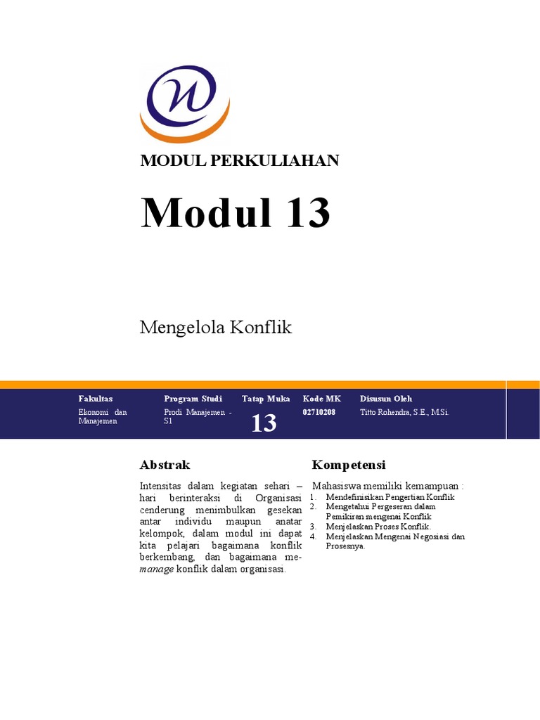 Modul Pertemuan 13 Kepemimpinan | PDF