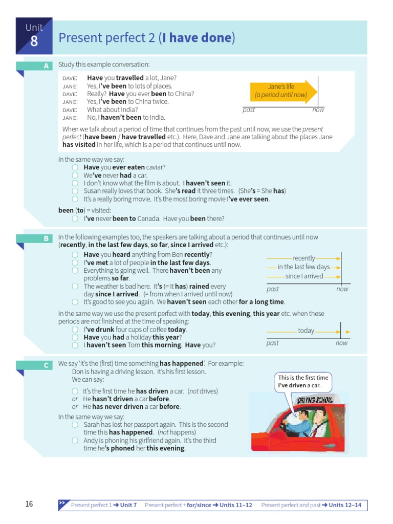 Unit 8 Present Perfect 2 (Continue) | PDF